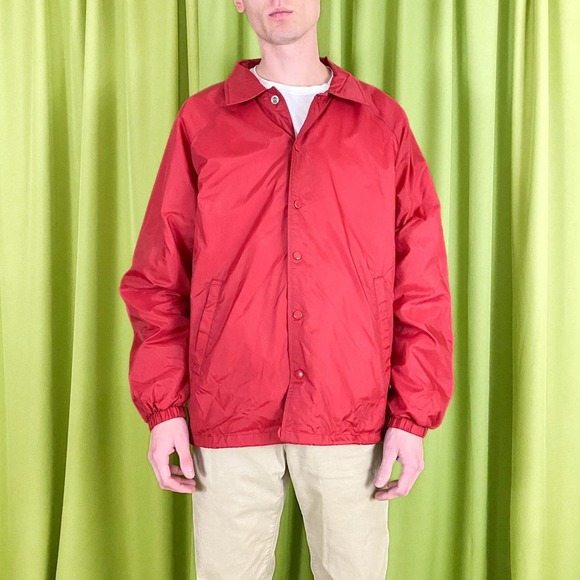 Auburn Sportswear | Jackets & Coats | 8s Vintage Red Blank Jersey Lined ...